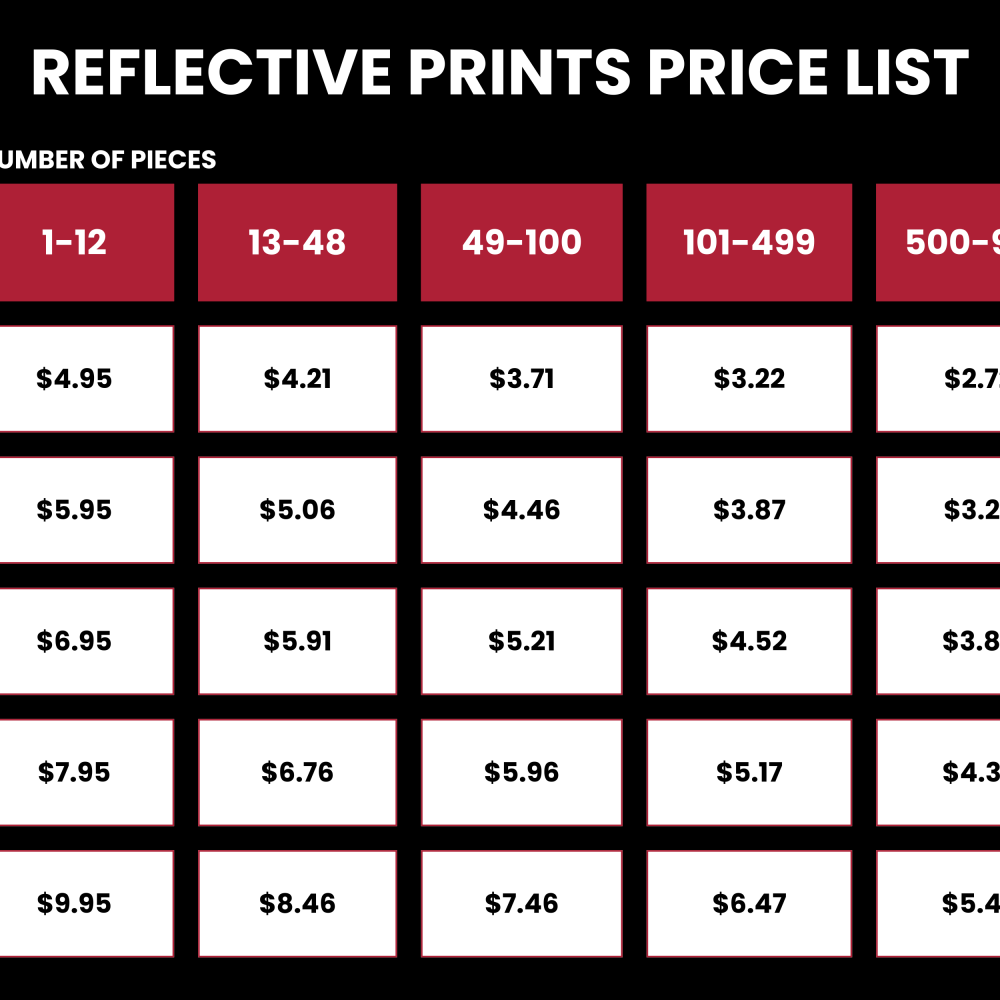 Reflective Prints | Reflective Transfers Canada